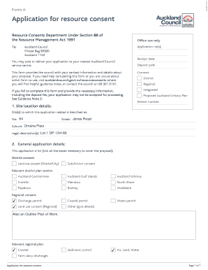 Fillable Online aucklandcouncil govt Application form (PDF 95KB) - Auckland Council ...