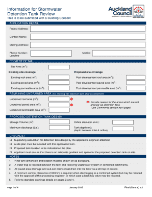 Fillable Online aucklandcouncil govt Stormwater DT form (Final Central ...