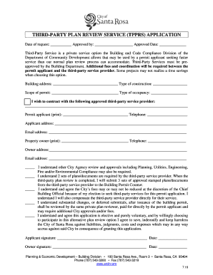 Fillable Online ci santa-rosa ca THIRD-PARTY PLAN REVIEW SERVICE (TPPRS) APPLICATION Fax Email ...