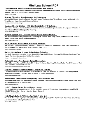 Fillable Online Mini Law School PDF. Mini Law School Fax Email Print ...