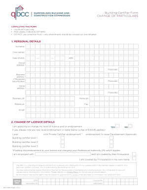 Fillable Online Forms Queensland Building and Construction Commission ...