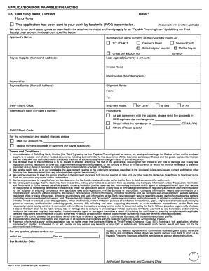 Fillable Online This application has been sent to your bank by ...