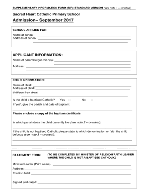 Fillable Online lancashire gov SUPPLEMENTARY INFORMATION FORM (SIF ...