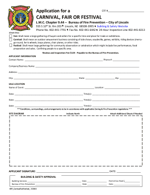 Fillable Online lincoln ne Application for Carnival, Fair or Festival ...