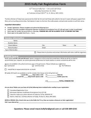 Fillable Online 2015 Holly Fair Registration Form - eastcentralwot ...