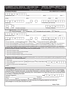 Plumbers Local 1 - Fill Online, Printable, Fillable, Blank | pdfFiller