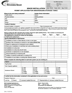 Fillable Online deq mt PERMIT APPLICATION FOR UNDERGROUND STORAGE TANKS ...