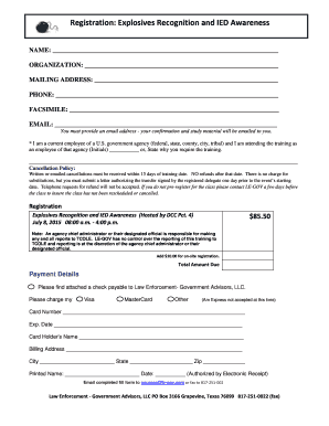 Fillable Online dallascounty Explosives Recognition and IED Awareness ...