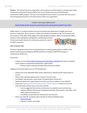 Fillable Online homehealthquality Performance Improvement Project (PIP ...