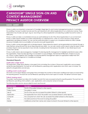 Fillable Online CARADIGM SINGLE SIGN-ON AND Fax Email Print - pdfFiller