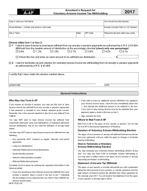 Fillable Online Arizona Form A-4P - psprs.com Fax Email Print - pdfFiller