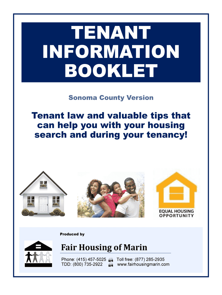 Fillable Online fairhousingnorcal TENANT INFORMATION BOOKLET ...