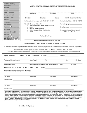 Fillable Online Starting Date: AKRON CENTRAL SCHOOL DISTRICT ...