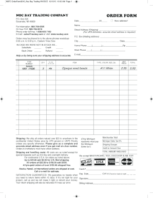 Fillable Online Noc Bay Trading INVOICE Fax Email Print - pdfFiller
