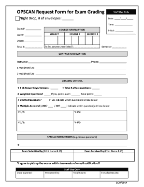 Fillable Online OPSCAN Request Form for Exam Grading - it.stonybrook ...