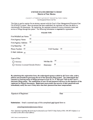 Fillable Online nmd uscourts UNITED STATES DISTRICT COURT District of ...