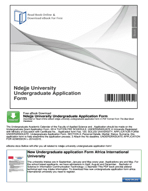 Ndejje University Application Forms - Fill Online, Printable, Fillable ...