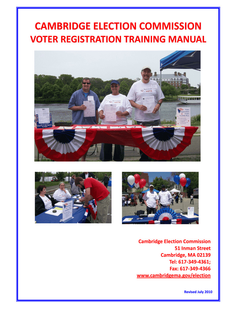 Fillable Online cambridgema cambridge election commission - the City of ...