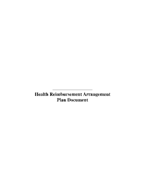 Fillable Online Health Reimbursement Arrangement Plan Document Fax ...