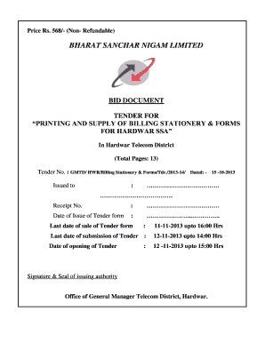 Bsnl Letter Head - Fill Online, Printable, Fillable, Blank | pdfFiller