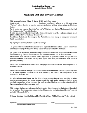Fillable Online Medicare Opt-Out Private Contract ...