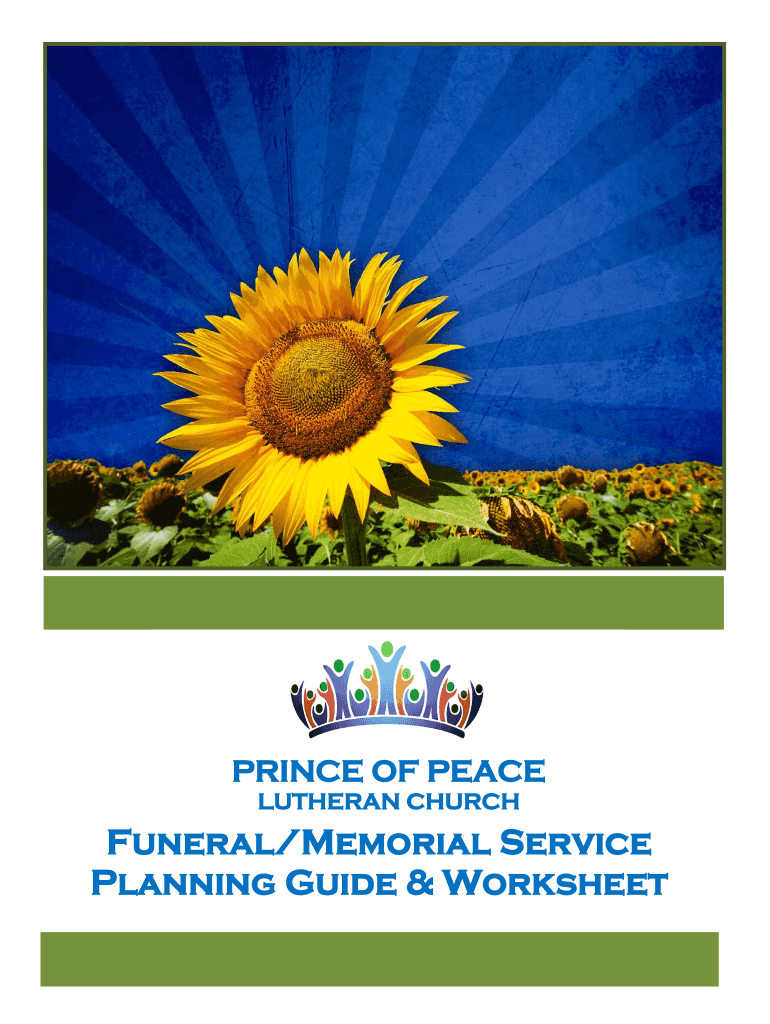 Fillable Online Funeral/Memorial Service Planning Guide & Worksheet ...