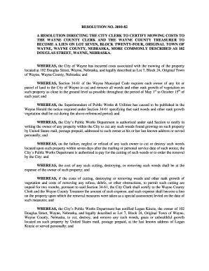 Fillable Online cityofwayne resolution no. 2010-82 a resolution directing the city ... - City of ...