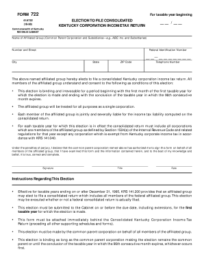 Fillable Online FORM 722 Fax Email Print - pdfFiller