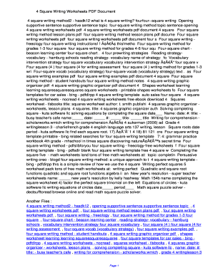 Fillable Online qfuuw 4 Square Writing Worksheets PDF ...
