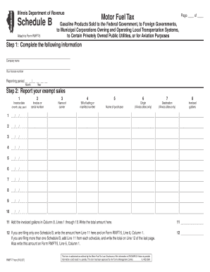 Fillable Online Motor Fuel Tax, Schedule B (Attach to Form RMFT-5) Fax ...