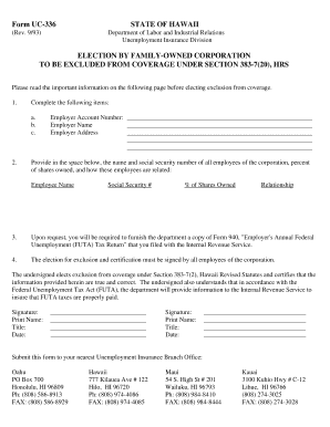 Fillable Online DLIR Form UC-336 (Rev. 9/93). DLIR Forms Fax Email ...