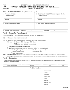 Fillable Online Form L-80 Rev 1999. Forms 99 Fax Email Print - pdfFiller