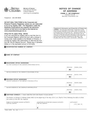Fillable Online Form 2. Complete this form to change the registered and ...