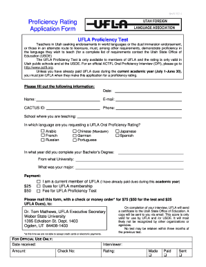Fillable Online langcred tjm/5-2014 Proficiency Rating Application Form ...