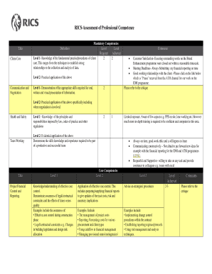 Fillable Online RICS-Assessment of Professional Competence Fax Email ...