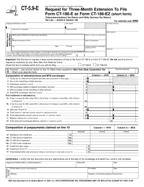 Fillable Online Form CT-186-E or Form CT-186-EZ (short form) Fax Email ...