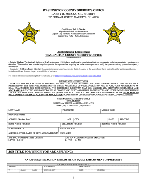 Fillable Online washingtoncountysheriff WASHINGTON COUNTY SHERIFF S ...