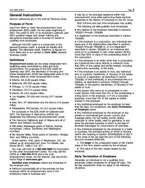 Fillable Online 2001 Form 8844. Empowerment Zone Employment Credit Fax ...
