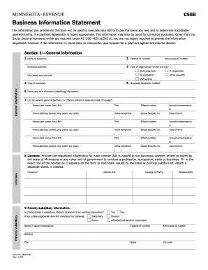 Fillable Online Business Information Statement Fax Email Print - pdfFiller