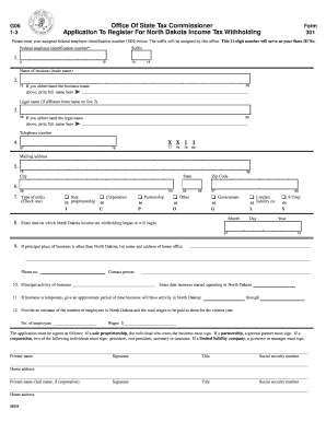 Fillable Online Form 301 Instructions For Application To Register For ...