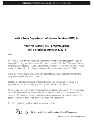 Fillable Online dhs state or Notice from Department of Human Services ...