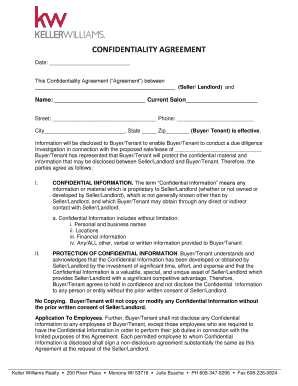 Fillable Online CONFIDENTIALITY AGREEMENT - PropertyDrive Fax Email ...