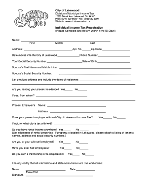 Fillable Online Form - Individual Registration.doc Fax Email Print ...