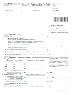 Fillable Online July 2005 Form ST-12, Wisconsin Sales and Use Tax ...