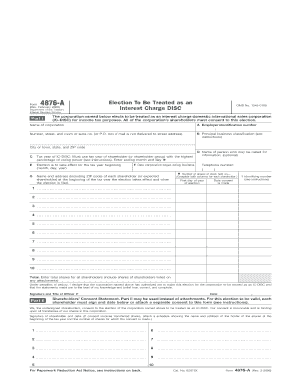 Fillable Online Form 4876-A (Rev. February 2006). Election to be ...