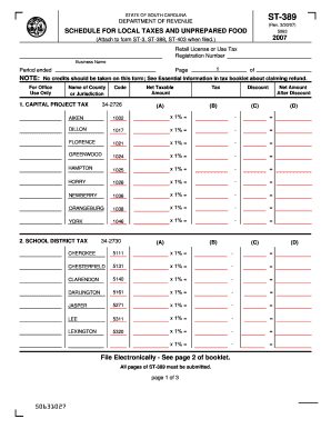 Fillable Online (Attach to form ST-3, ST-388, ST-403 when filed Fax ...