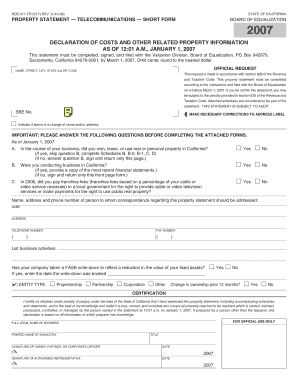 Fillable Online BOE-517-TR. Property Statement - Telecommunications ...