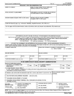 Fillable Online Request for Reconsideration. Form to request a ...