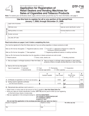 Fillable Online Application for Registration of Retail Dealers and ...