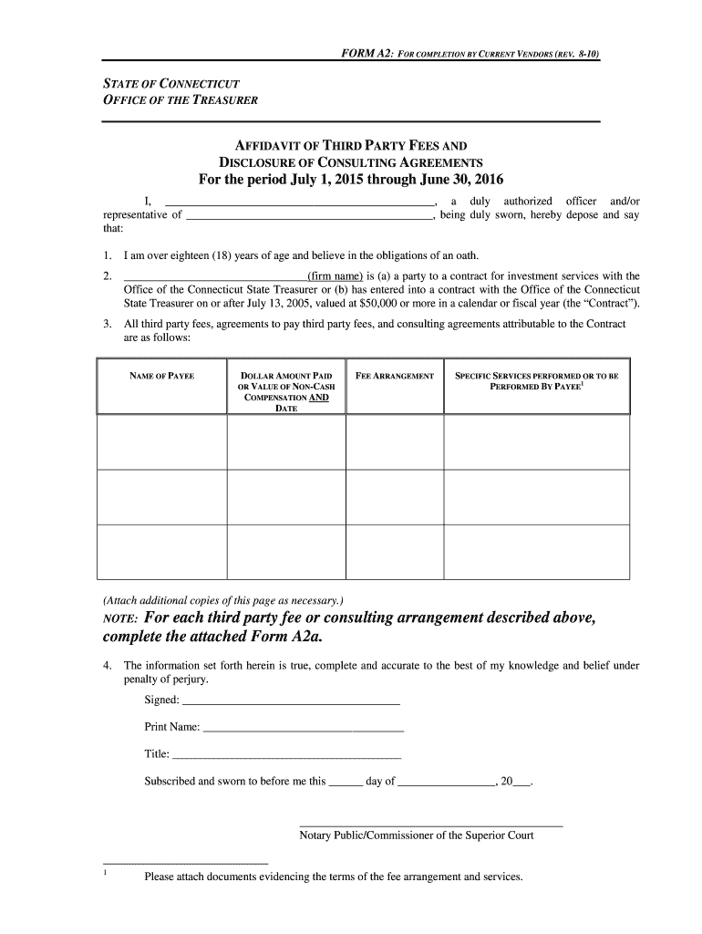 Fillable Online AFFIDAVIT OF THIRD PARTY EES AND DISCLOSURE OF Fax Email Print - pdfFiller
